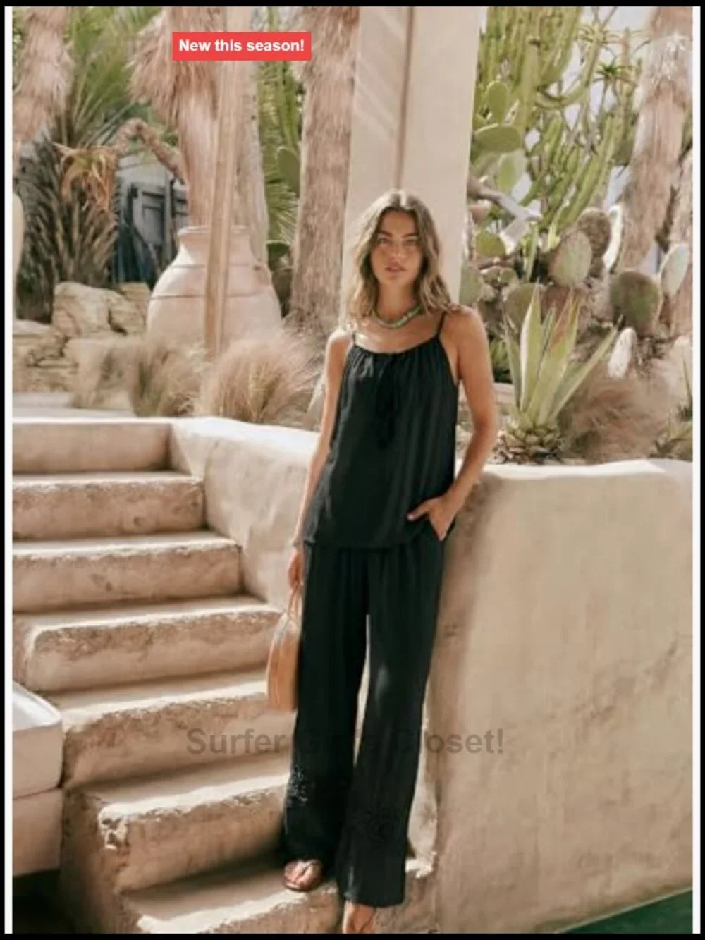 Pants & Jumpsuits | 2 Piece Sets Summer Spaghetti Strap Tie Knot Top ...